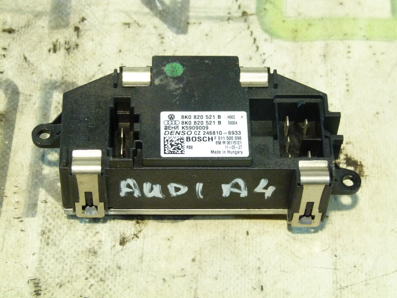 AUDI A4 HEATER BLOWER FAN MOTOR RESISTOR GENUINE 8K0820521B #A4