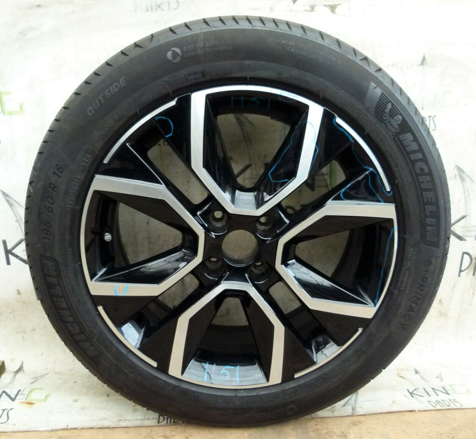 CITROEN C4 E-C4 18" 6,5JX18H2 CH4-26 ALLOY WHEEL 9833485080 TYRE 195/6