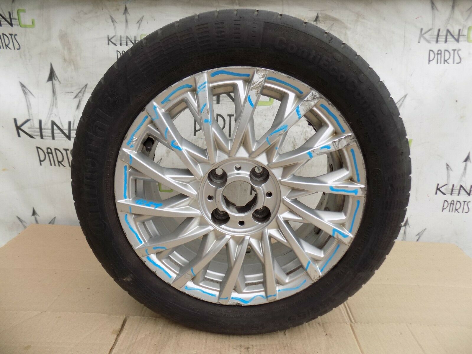 FIAT 500 15" INCH RIM ALLOY WHEEL WITH TYRE 6JX15 ET35 SILVER 52009577