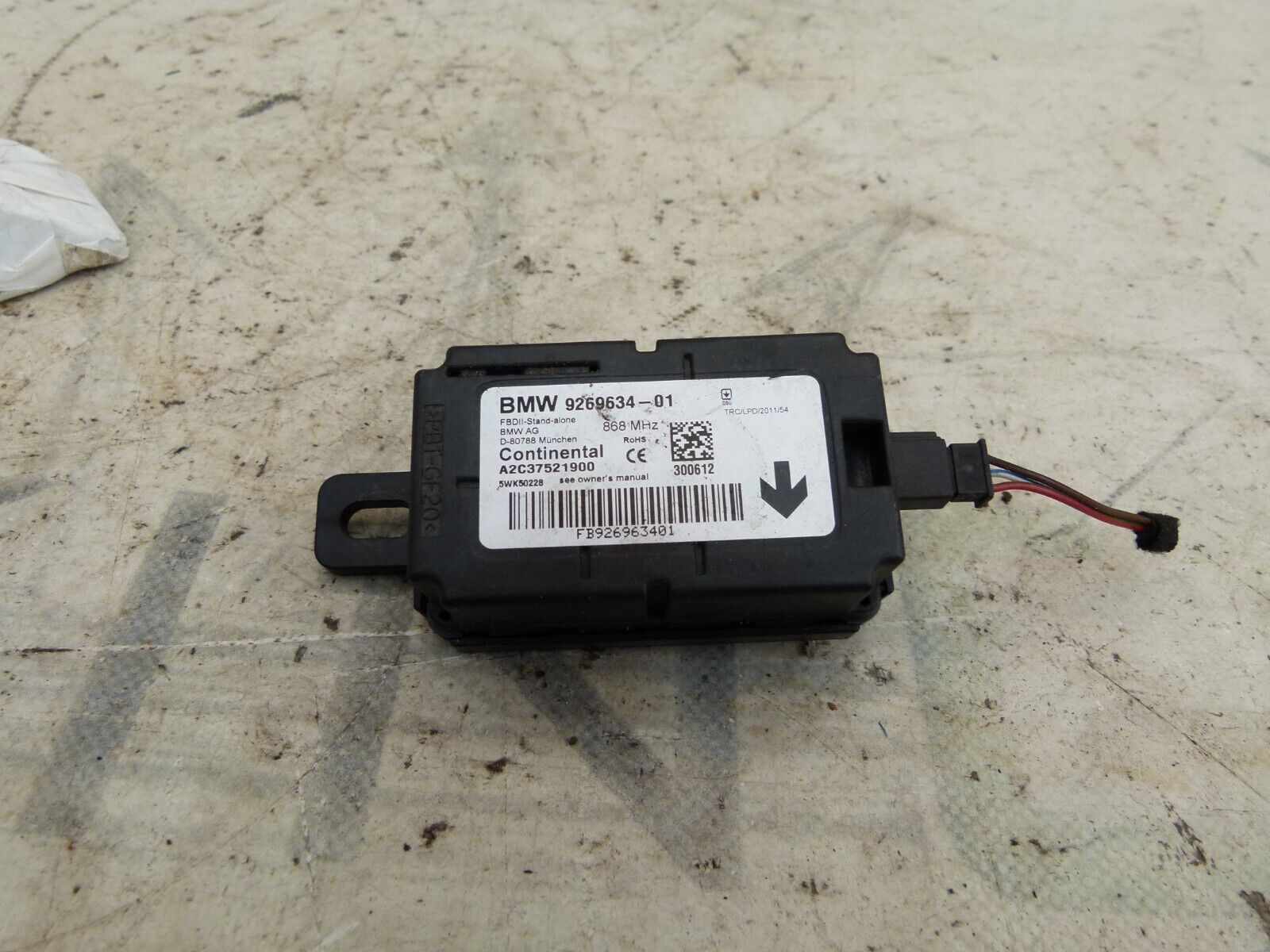 BMW F30 F31 2012-2015 LOCK ALARM REMOTE CONTROL MODULE GENUINE 9269634