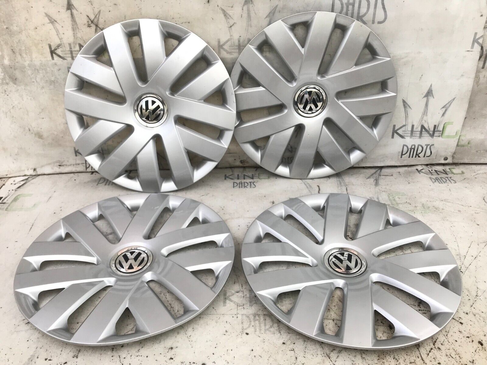VOLKSWAGEN POLO 2009-2018 GENUINE CAPS 4x WHEEL TRIMS 15' CAP COVERS 6