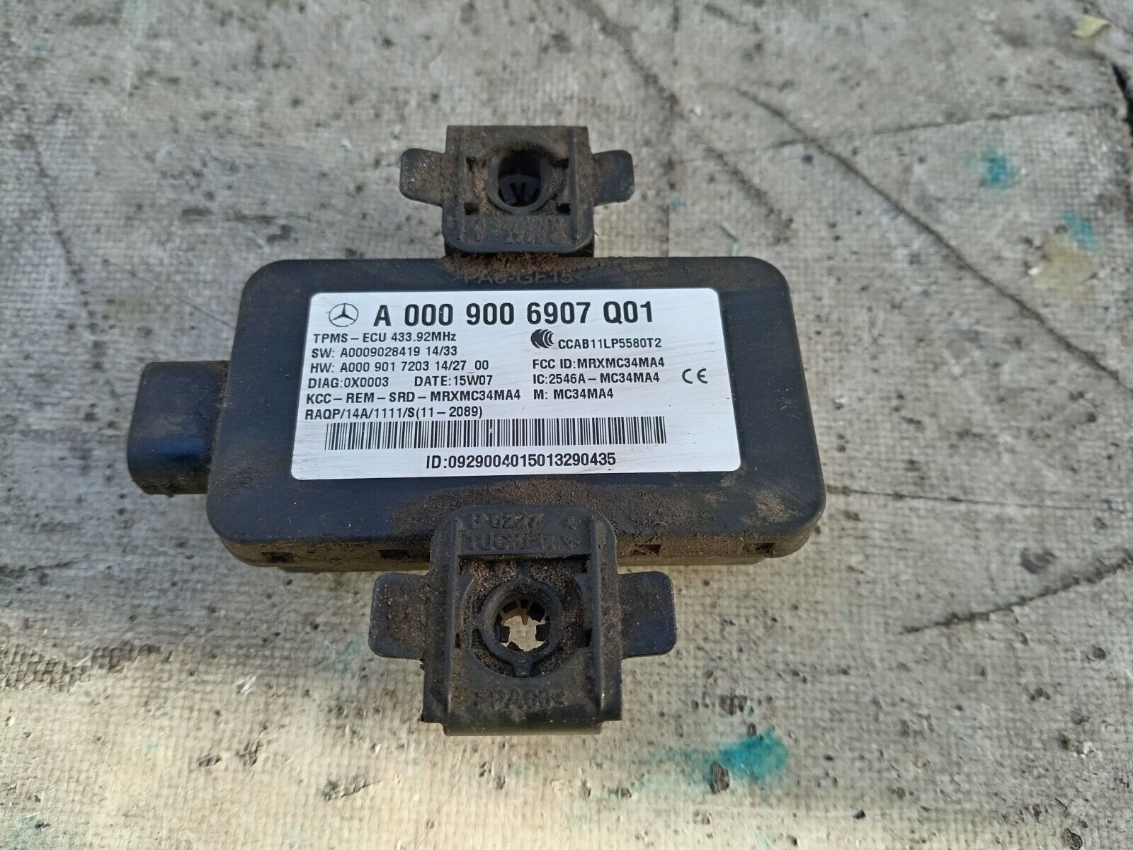 MERCEDES W205 C CLASS 2014-21 SENSOR TYRE PRESSURE TPMS ECU MODULE A00